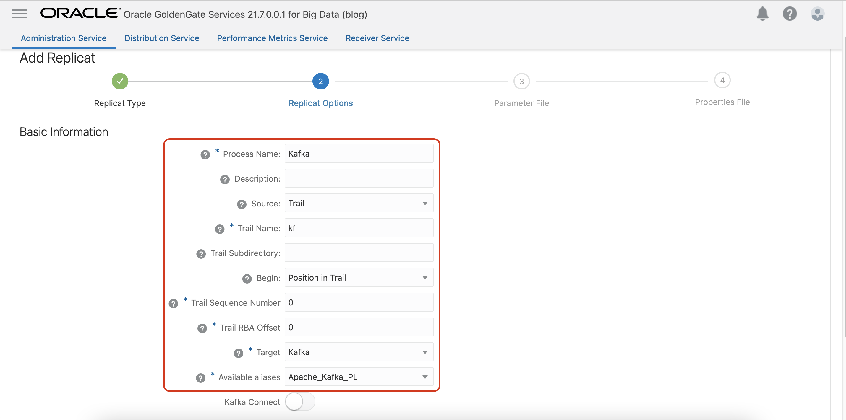 Using Oracle Cloud Infrastructure GoldenGate with Kafka Platforms