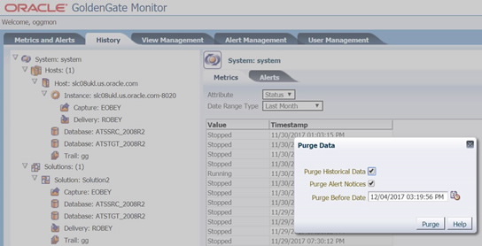 Oracle GoldenGate Monitor 12.2 new enhancements