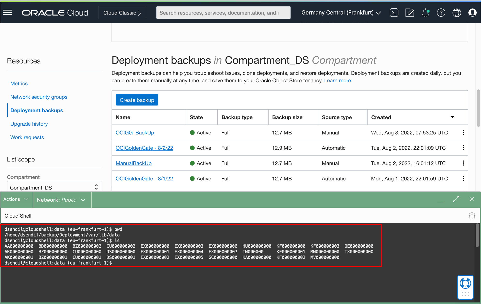 Using Logdump Utility with Oracle Cloud Infrastructure (OCI) GoldenGate