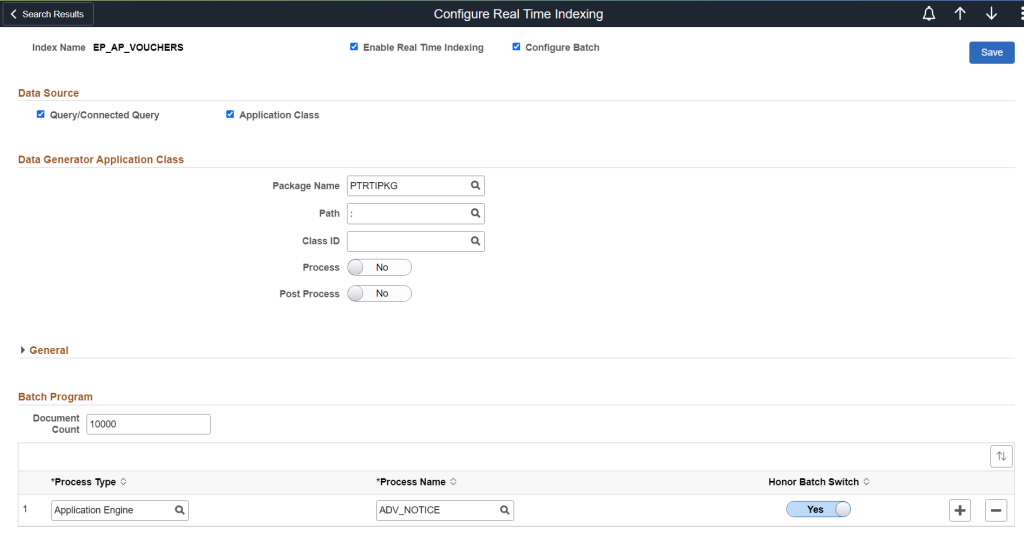 PeopleSoft Real Time Indexing (RTI) Batch Switch