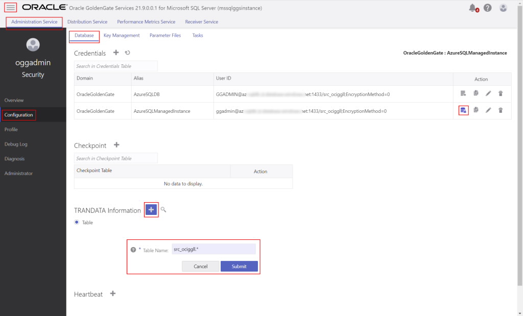 Using Oracle Cloud Infrastructure (OCI) GoldenGate with Azure SQL and Microsoft SQL Server Databases