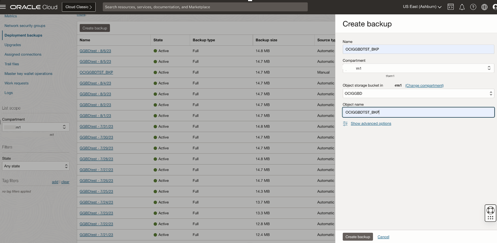 Access Oci Goldengate Deployment Backup As Regular Filesystem Using
