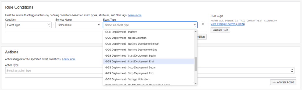 Create Notifications for Oracle Cloud Infrastructure GoldenGate