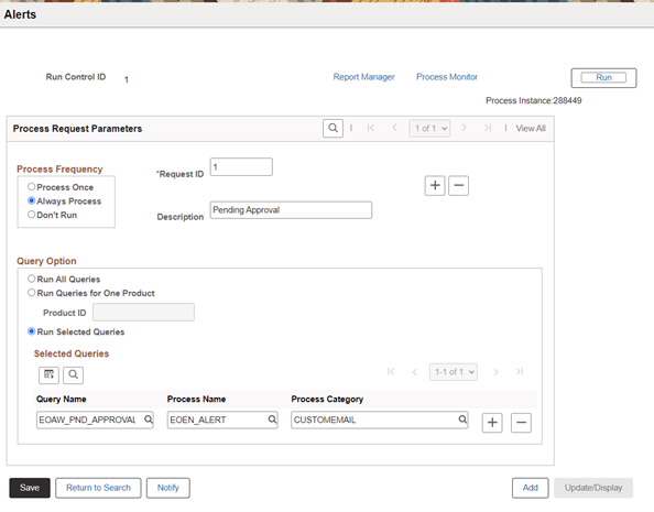 A step-by-step guide to set up alerts for Pending Approvals